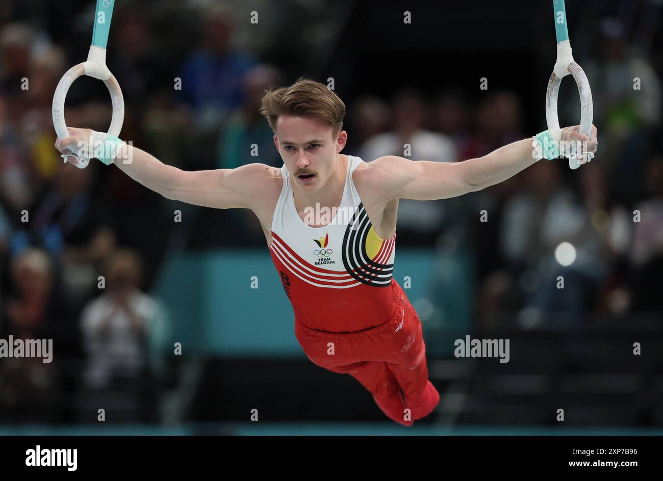 Paris, France. 04th Aug, 2024. Belgian gymnast Glen Cuyle pictured in ...