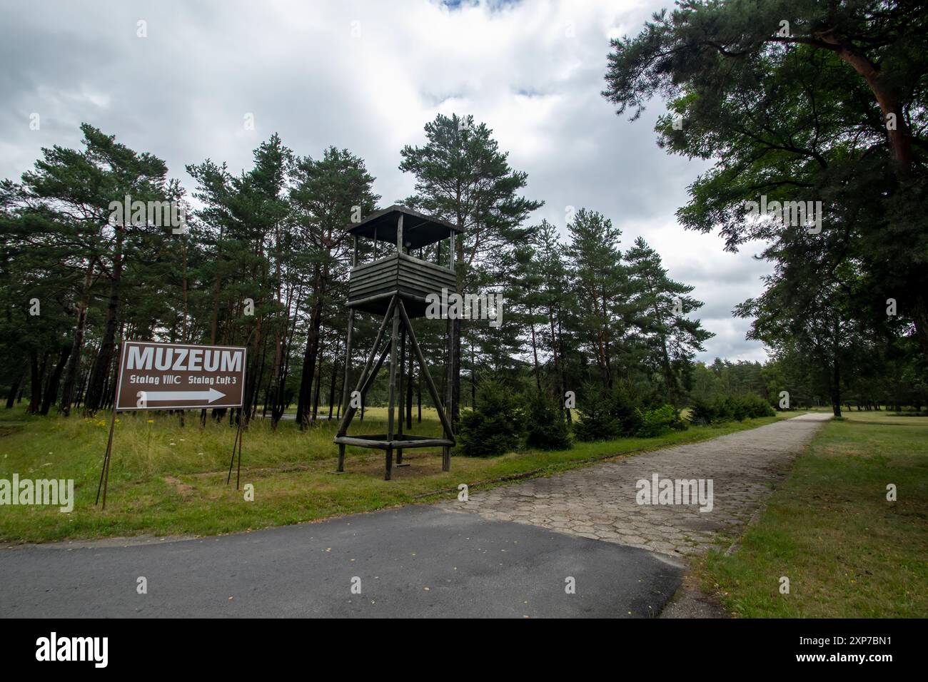 The former POW camp museum, Stalag Luft III, in Zagan, Lubusz, Poland ...