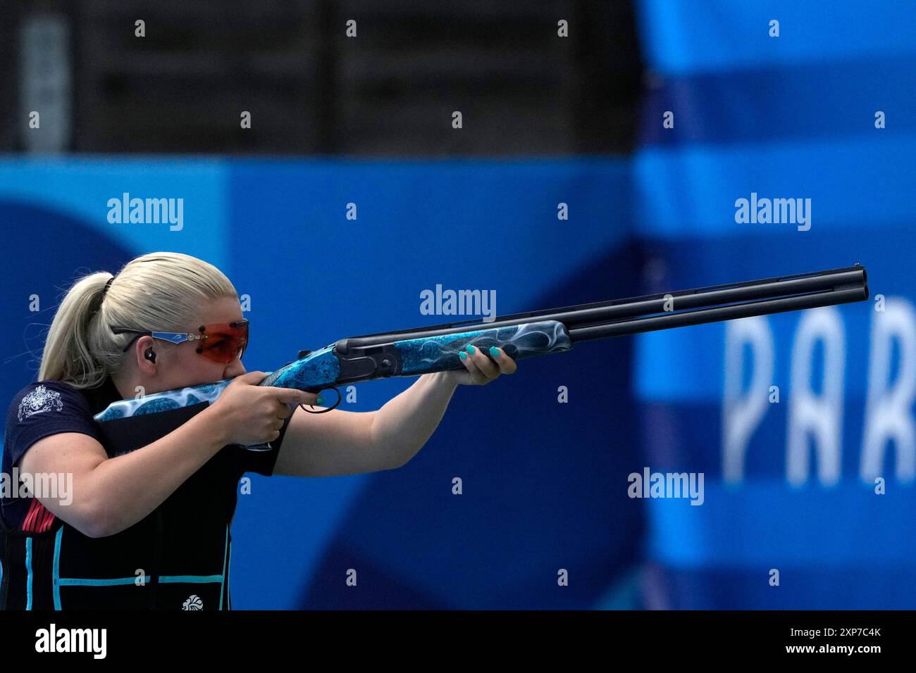 Britain's Amber Jo Rutter competes in the Skeet women's final at the ...