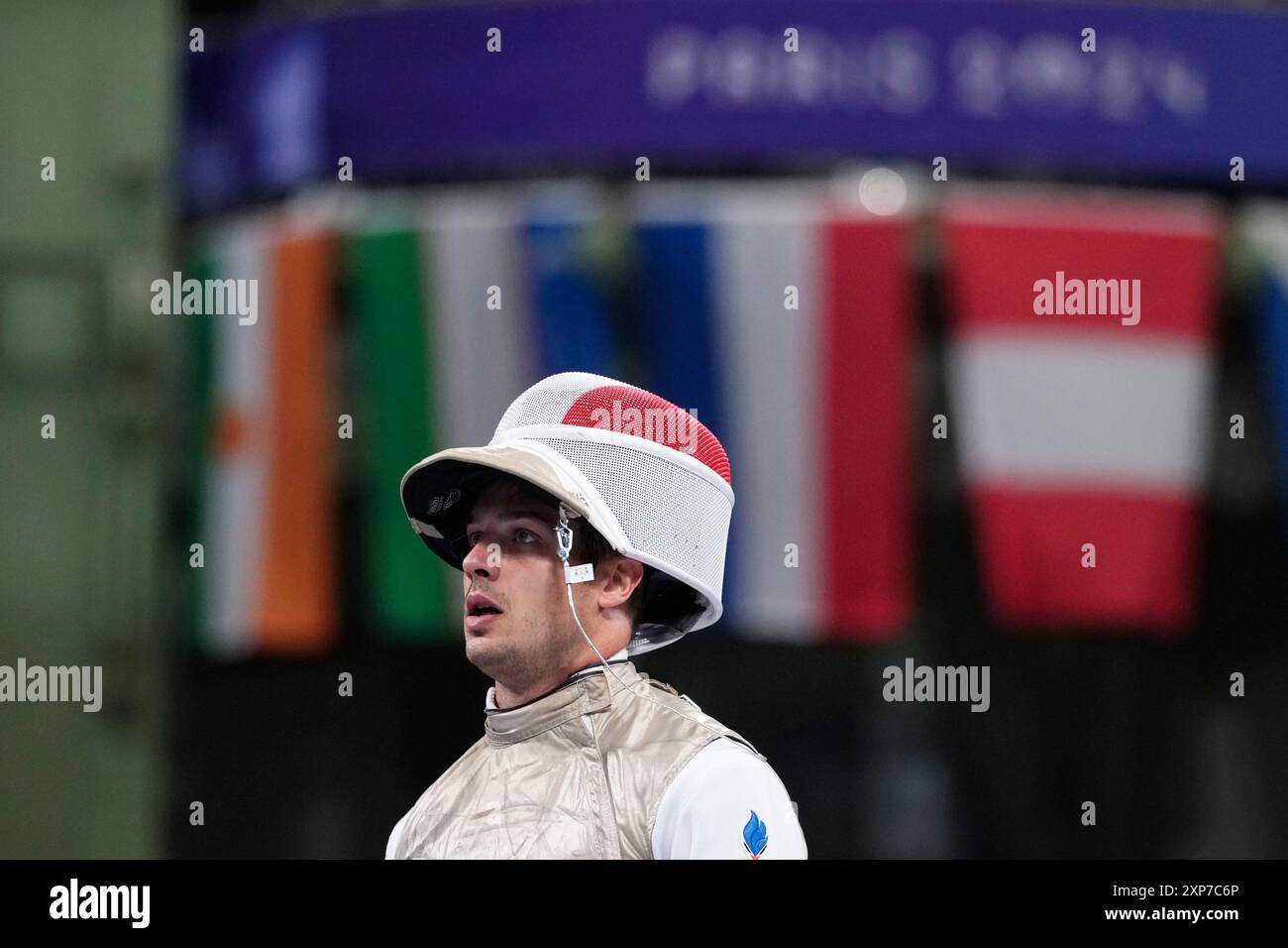 France's Maxime Pauty stands in the men's team foil semifinal match ...