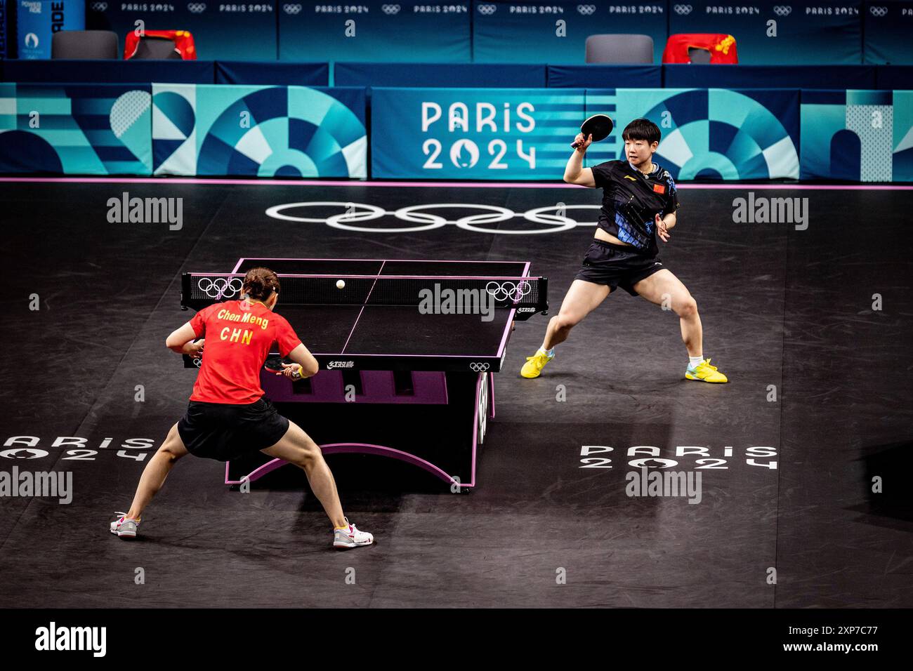 SUN Yingsha (CHN) vs. CHEN Meng (CHN) FRA, Olympische Spiele Paris 2024 ...
