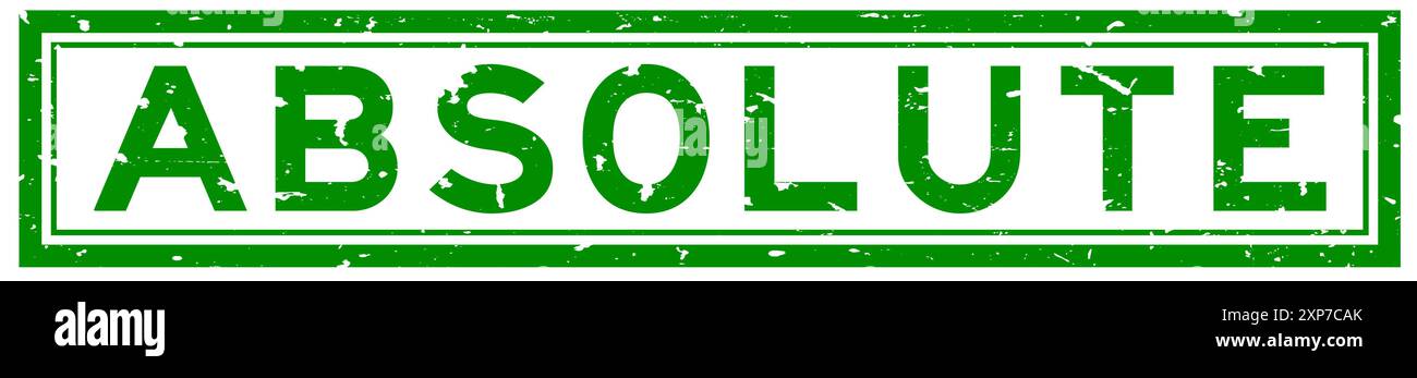 Grunge green absolute word square rubber seal stamp on white background Stock Vector Image & Art ...