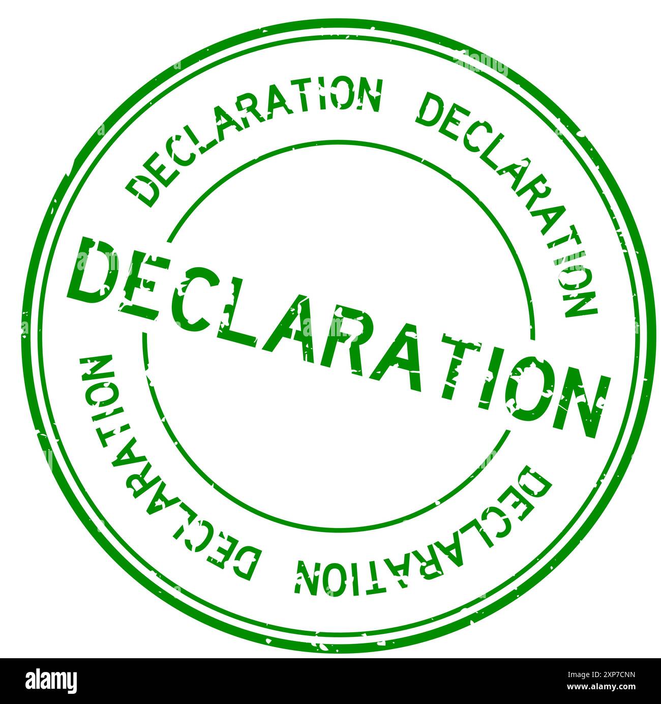 Grunge green declaration word round rubber seal stamp on white background Stock Vector Image ...