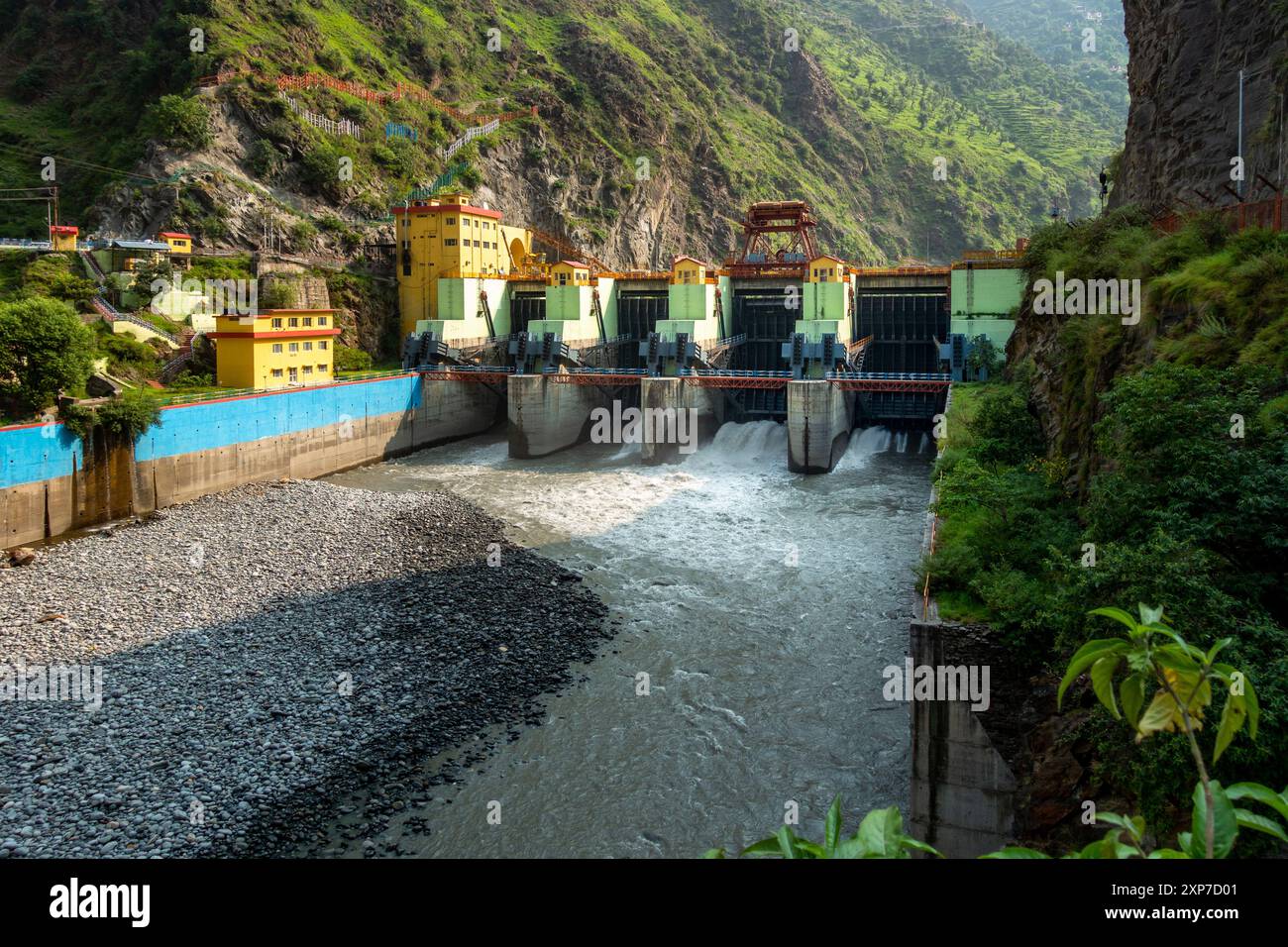 July25th2024, Himachal Pradesh, India. The Chamera-II hydroelectric ...