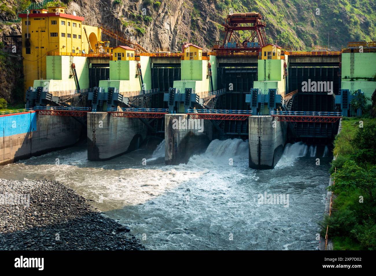 July25th2024, Himachal Pradesh, India. The Chamera-II hydroelectric ...