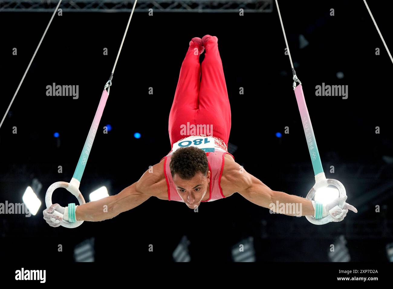 Adem Asil, of Turkey, competes during the men's artistic gymnastics ...
