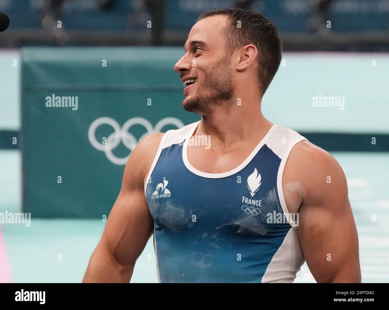 Paris, France. 04th Aug, 2024. Samir Ait Said of France reacts after ...