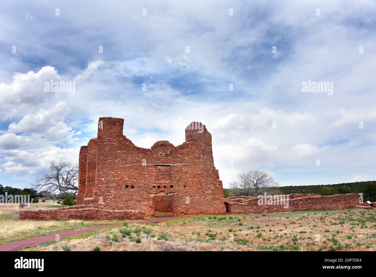 Red Sandstone ruins are all that remain of the Quarai Mission and ...