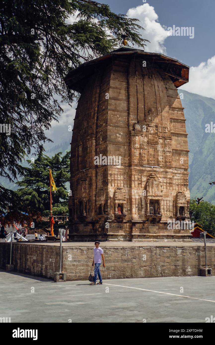 July25th2024, Himachal Pradesh, India. haurasi Temple complex with ...