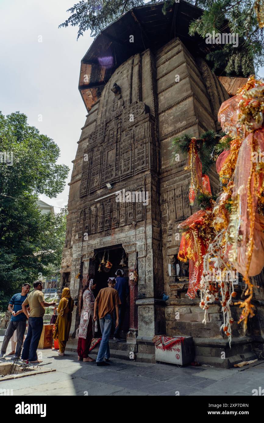 July25th2024, Himachal Pradesh, India. haurasi Temple complex with ...