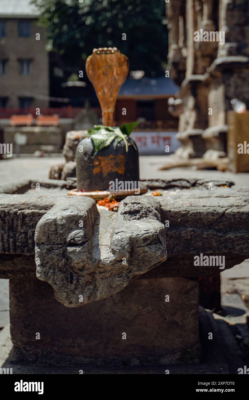 July25th2024, Himachal Pradesh, India. Shiva Lingam at Chaurasi Temple ...
