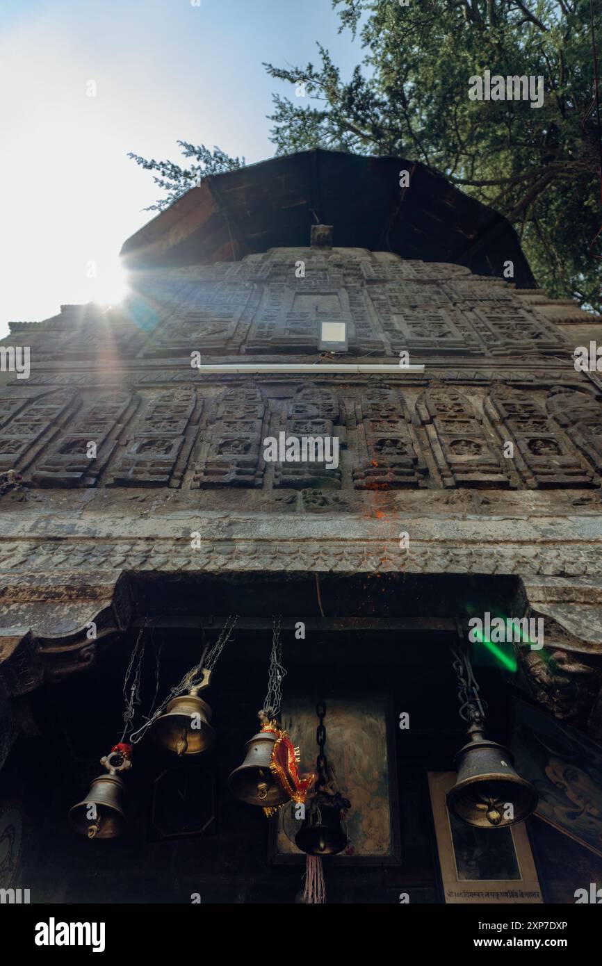 July25th2024, Himachal Pradesh, India. haurasi Temple complex with ...