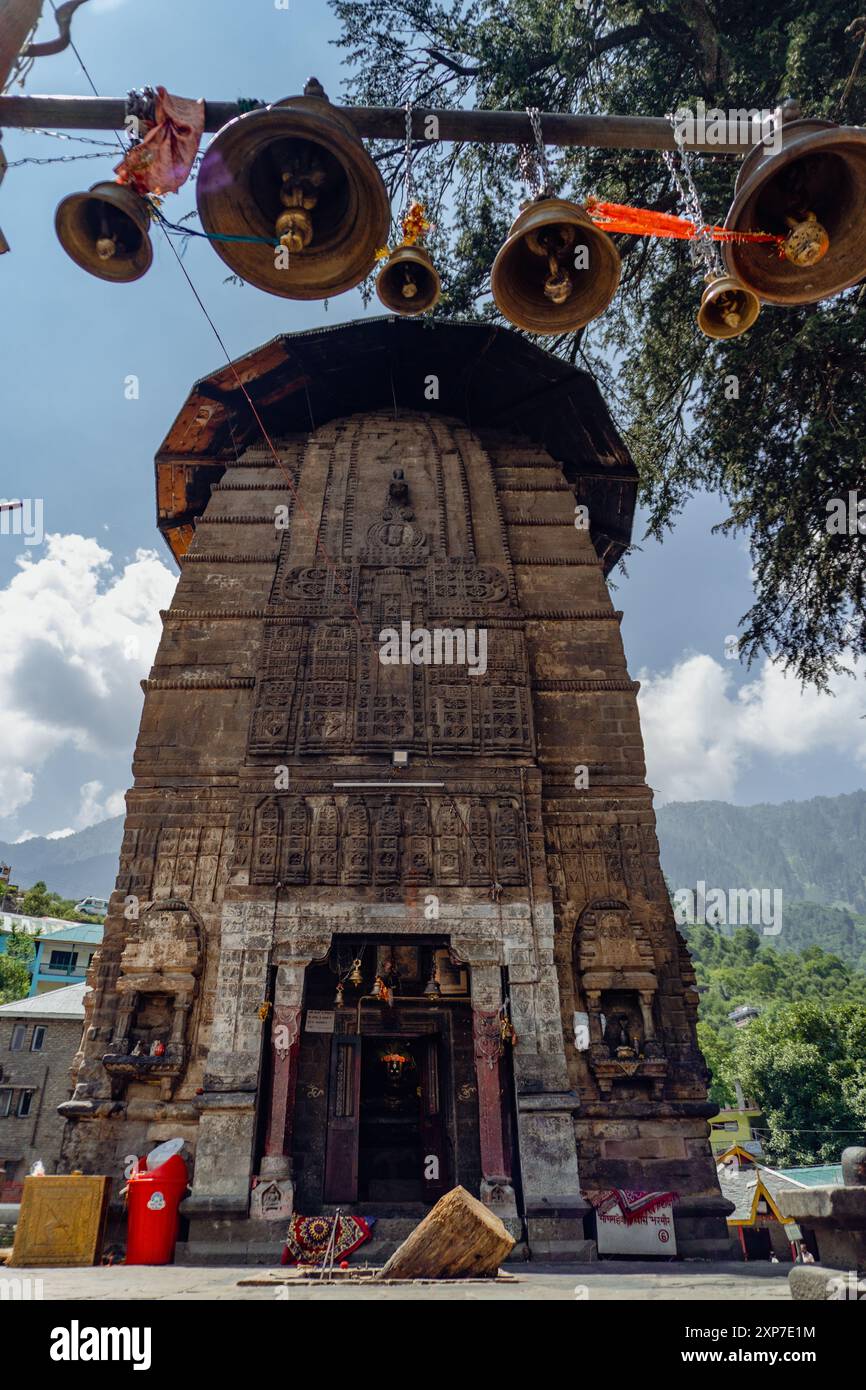 July25th2024, Himachal Pradesh, India. haurasi Temple complex with ...