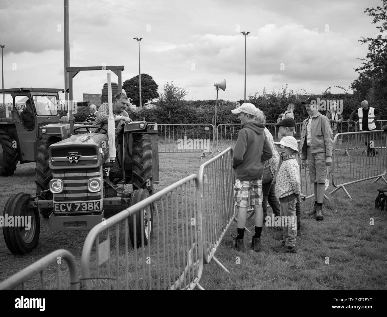 Sticker Classic Car Rally Tractors Cars Car Boot Stock Photo - Alamy