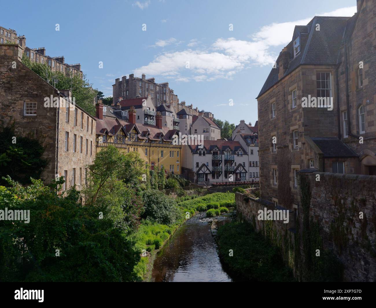 Historic Dean Village, a former center for milling in Edinburgh on ...