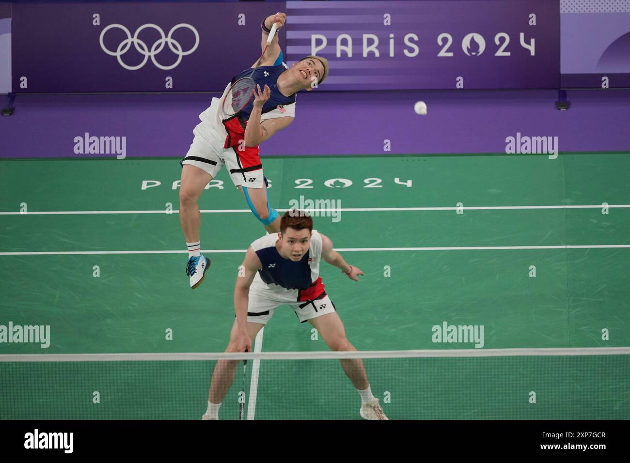 Malaysia's Aaron Chia, left, and Soh Wooi Yik play against Denmark's ...