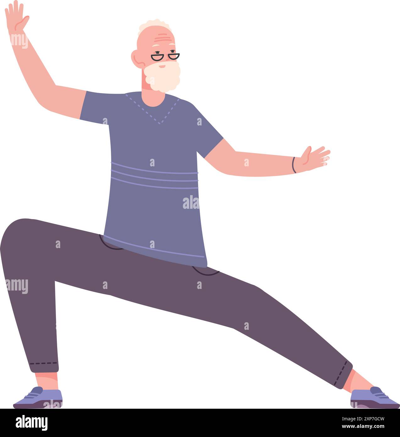 Yoga stretching workout in nature Cut Out Stock Images & Pictures - Alamy