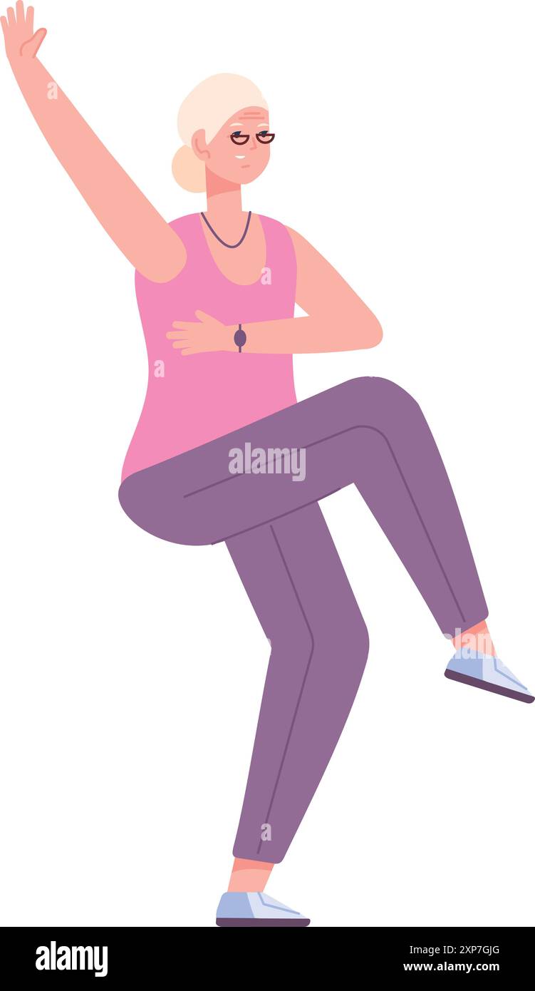 Old person sport white background Stock Vector Images - Alamy