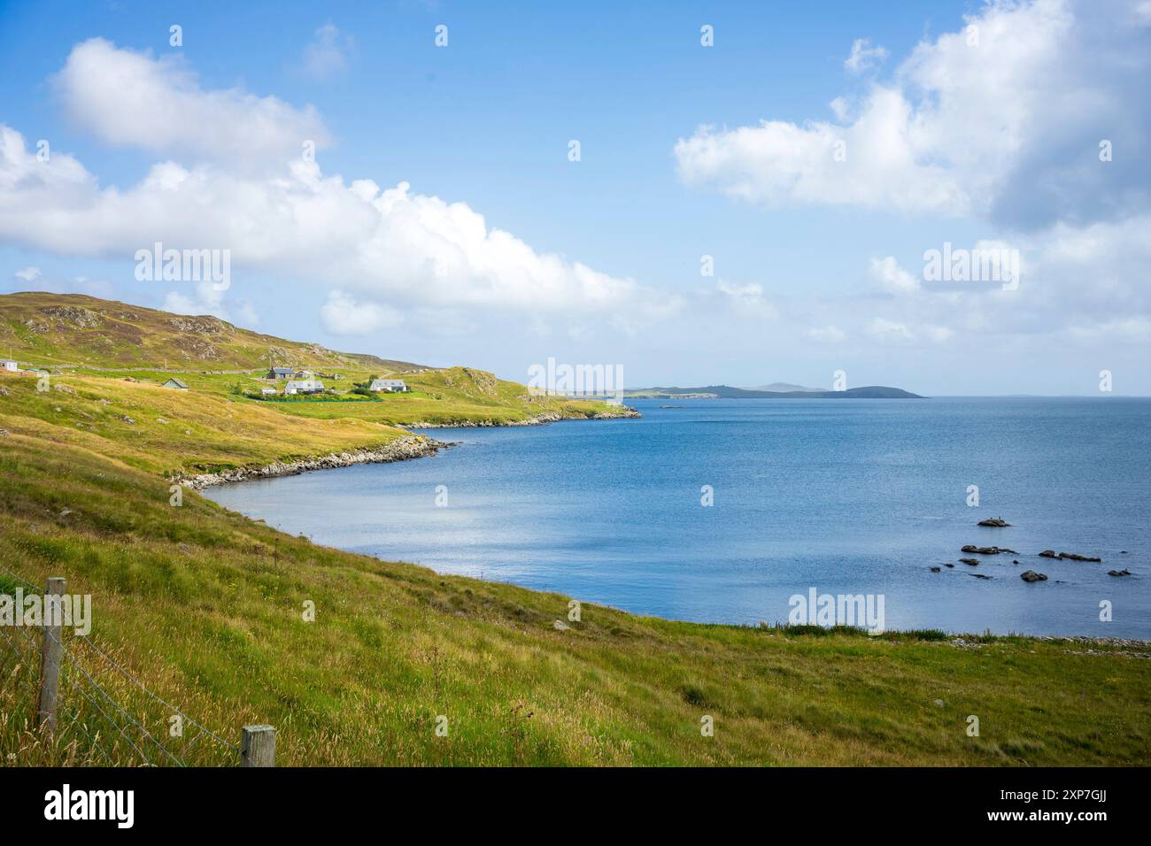 Nesting a settlement on the eastside of the Shetland Islands Stock Photo - Alamy