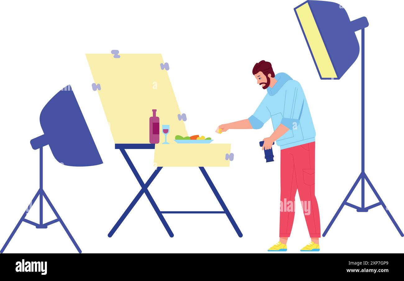 Food photography session backstage. Professional studio composition ...