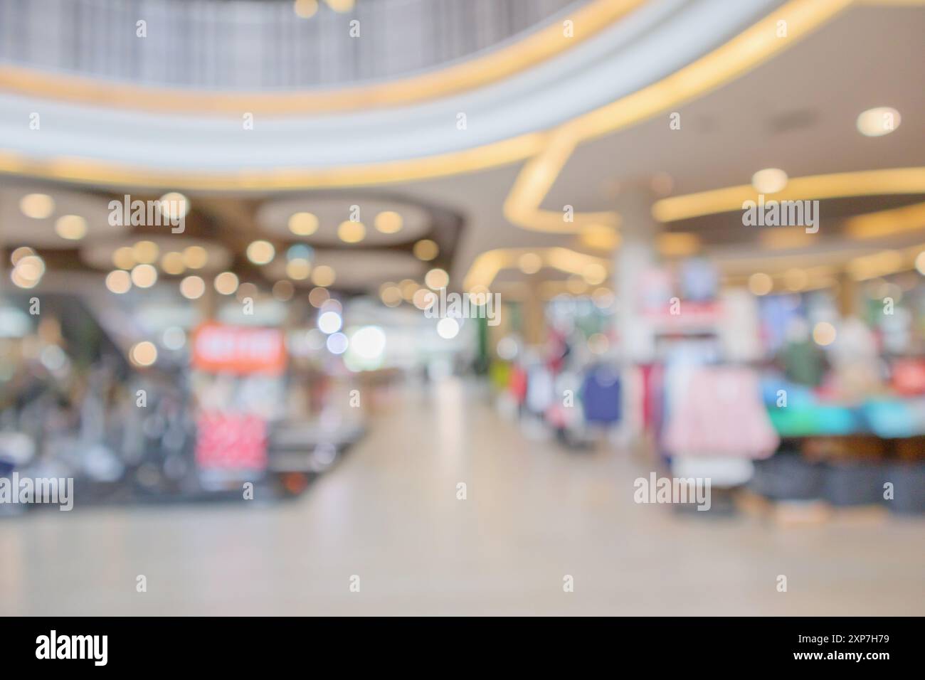 Abstract blur clothing boutique store display interior of shopping mall ...