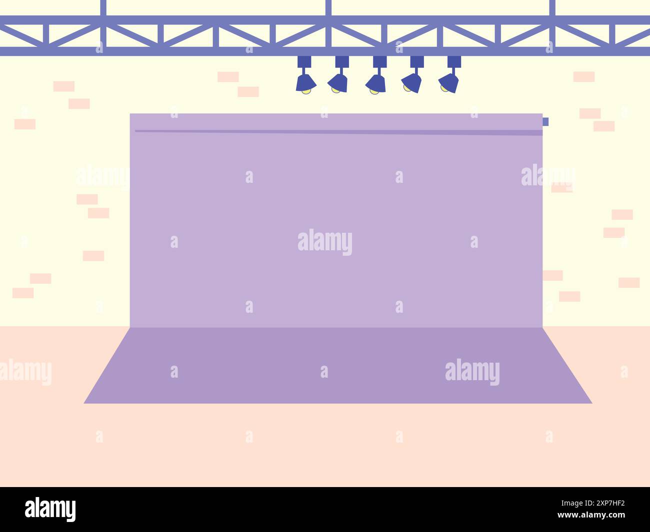 Photo studio background with professional light equipment. Vector ...