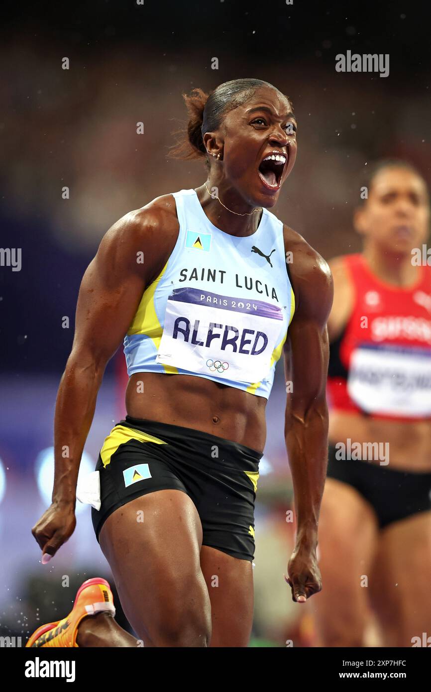 PARIS, FRANCE - AUGUST 03: Julien Alfred of Team Saint Lucia (C ...