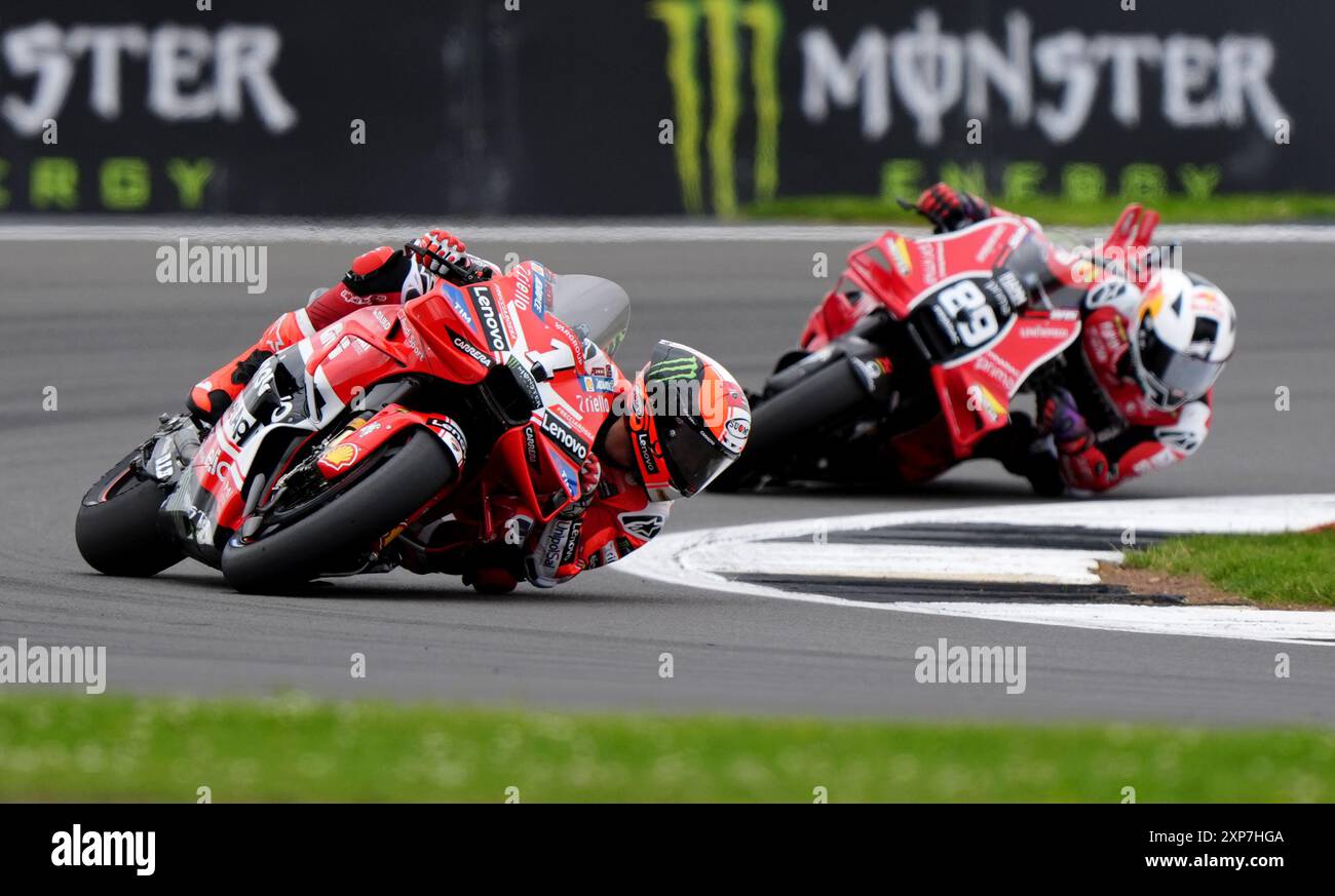 Ducati Lenovo Team's Francesco Bagnaia leads Prima Pramac Racing's ...