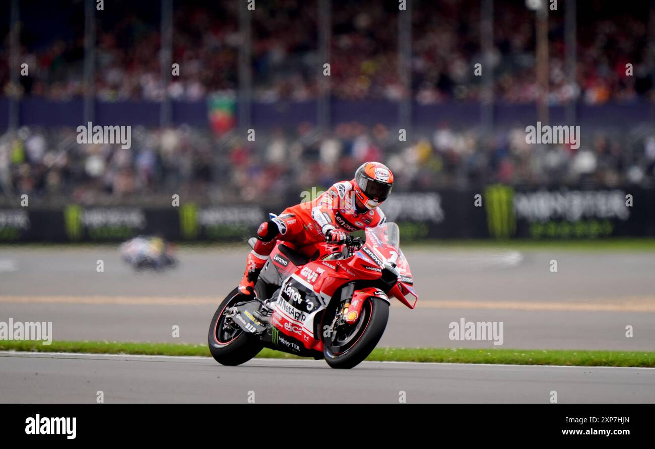 Ducati Lenovo Team's Francesco Bagnaia leads during the Monster Energy ...