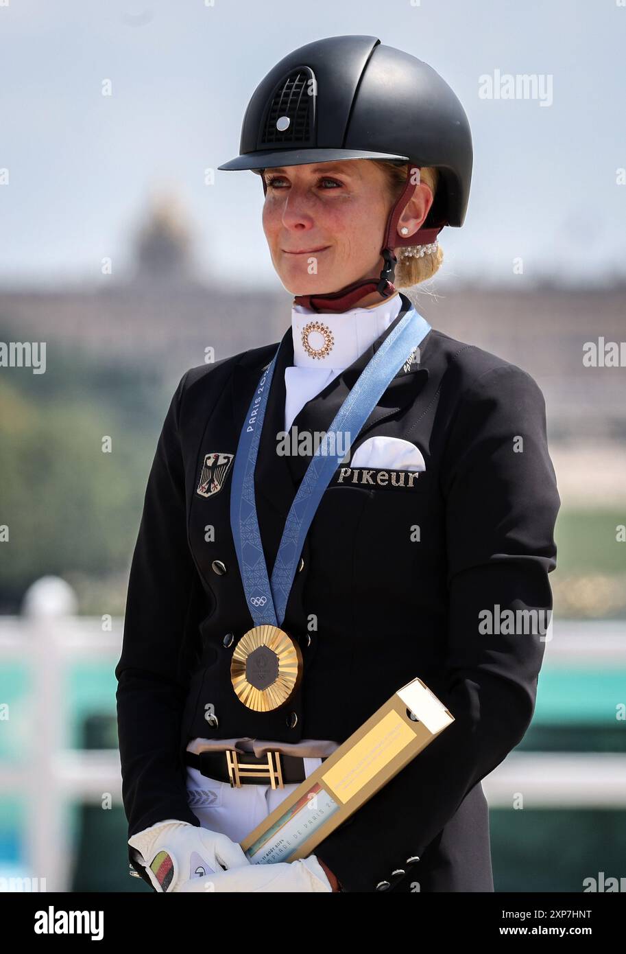 VERSAILLES, FRANCE - AUGUST 04: Gold medalist Jessica von Bredow-Werndl ...