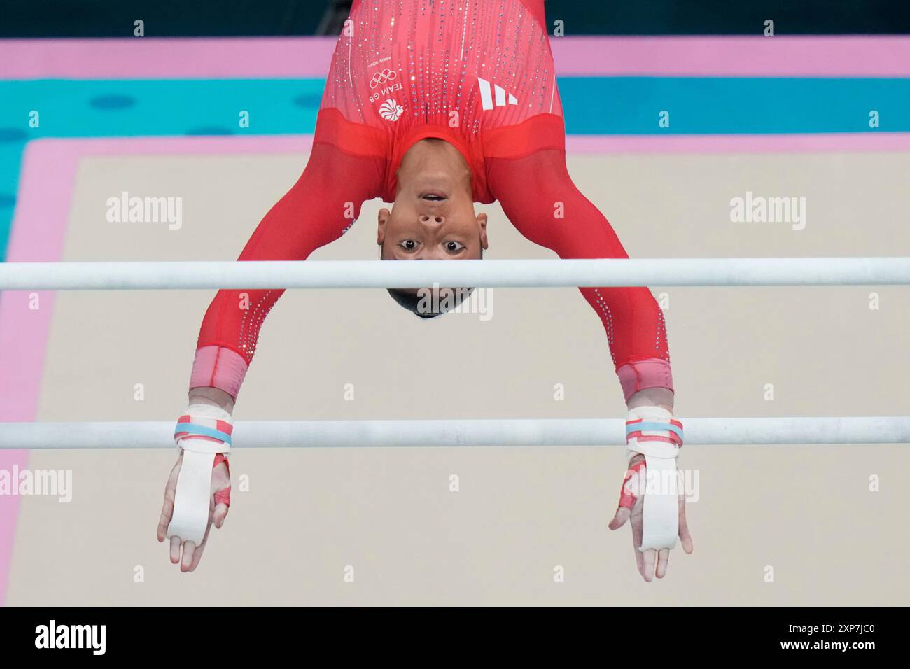 Rebecca Downie, of Britain, competes during the women's artistic ...