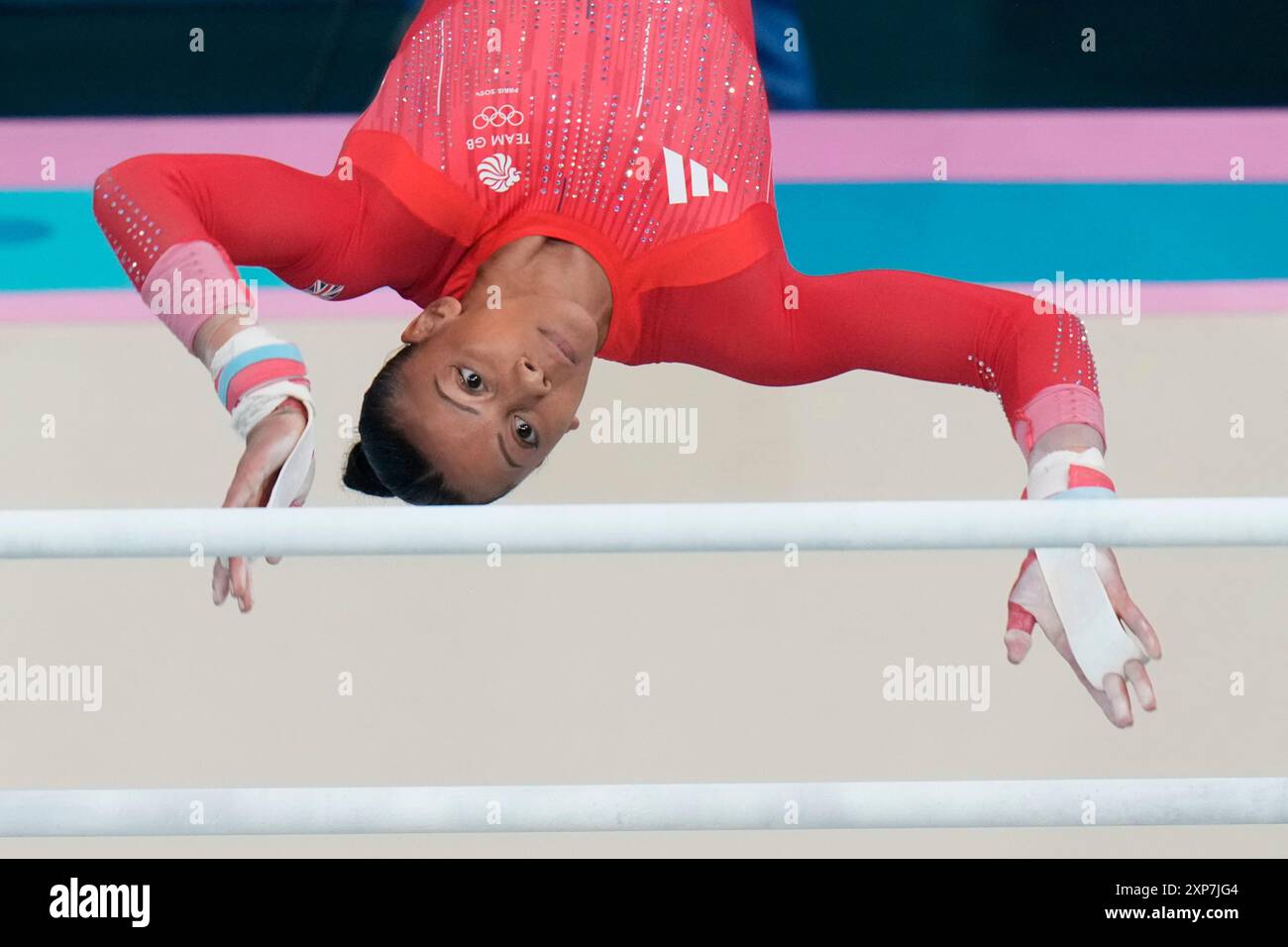 Rebecca Downie, of Britain, competes during the women's artistic ...
