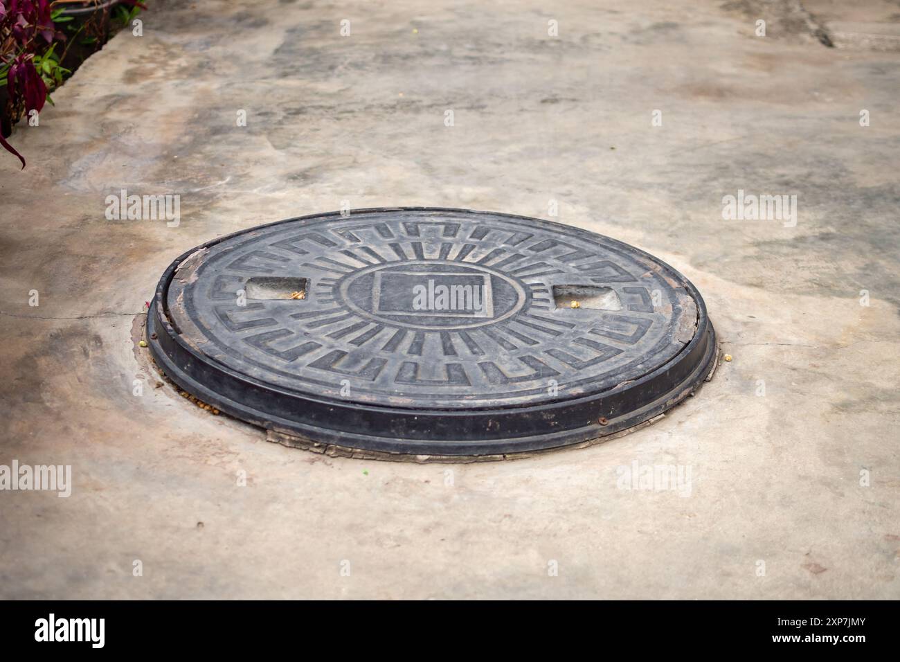 Septic tank underground waste treatment system Stock Photo - Alamy