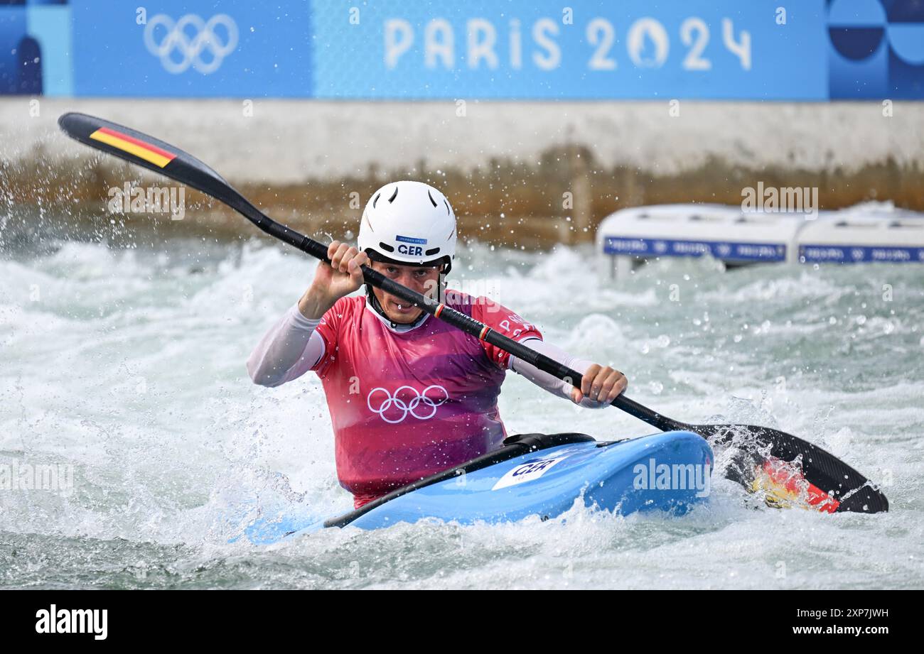 Vaires Sur Marne, France. 04th Aug, 2024. Olympia, Paris 2024, Canoe ...
