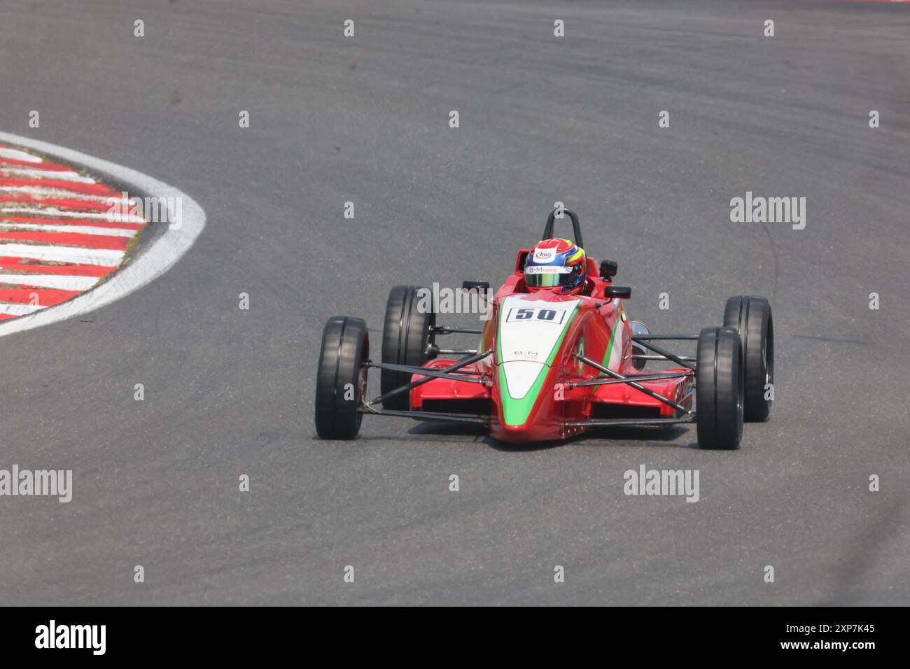 Driver Jonny McMullan (Red and White number 50) on track during Track ...