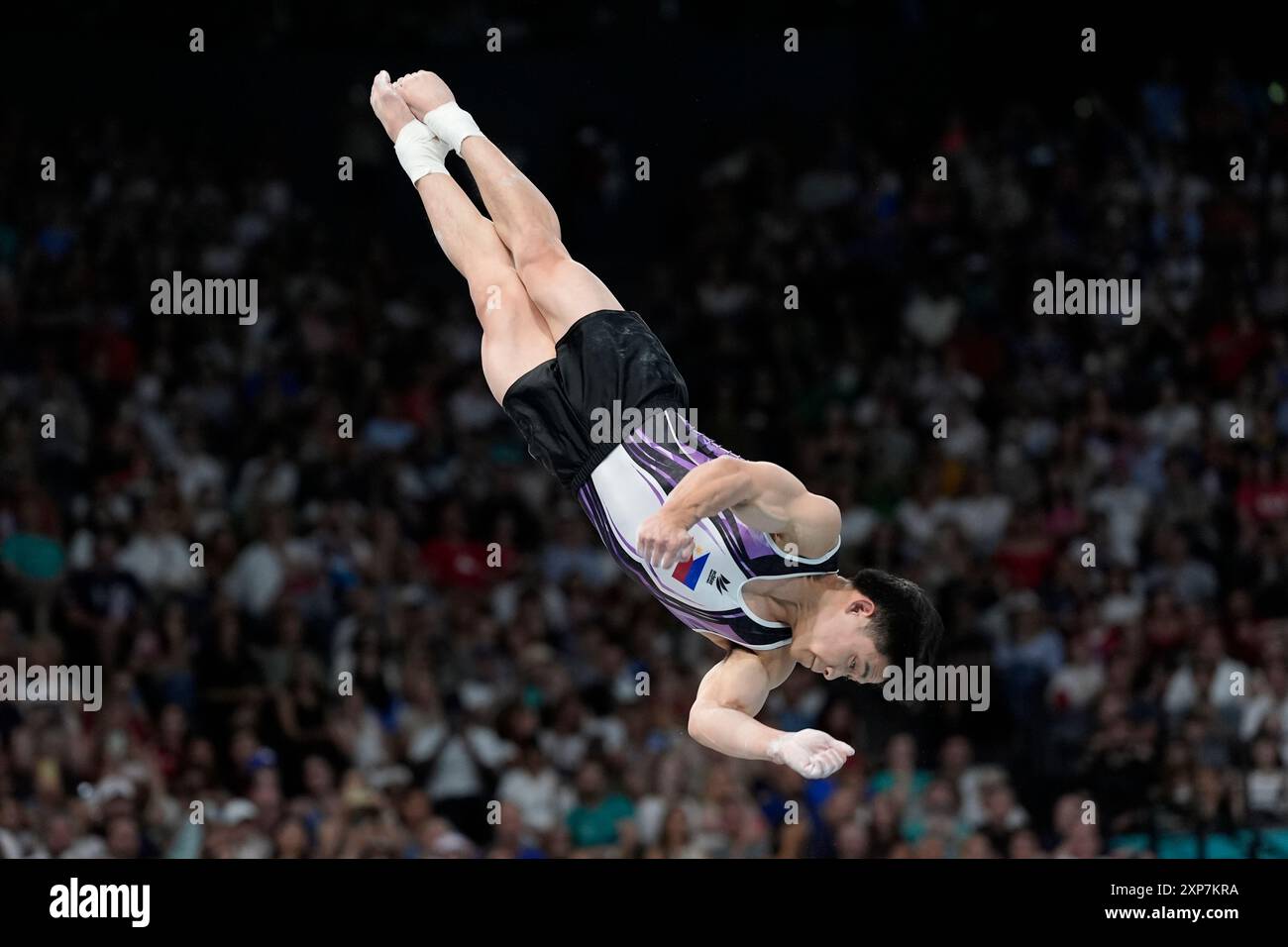 Carlos Edriel Yulo, of the Philippines, competes during the men's ...