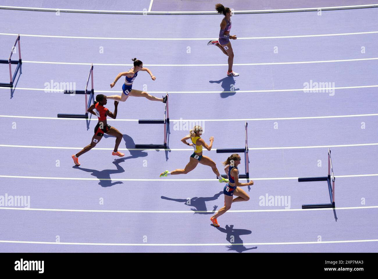 Paris, France. 04th Aug, 2024. Athletics France's Louise Maraval ...