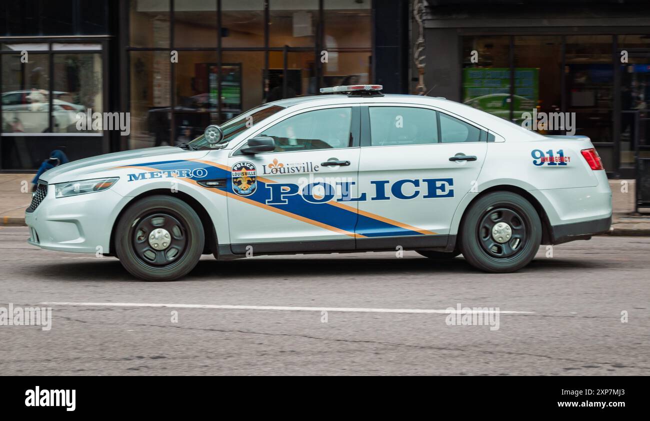 Louisville Metro Police (LMPD) patrol car. LMPD was formed in 2003 with ...