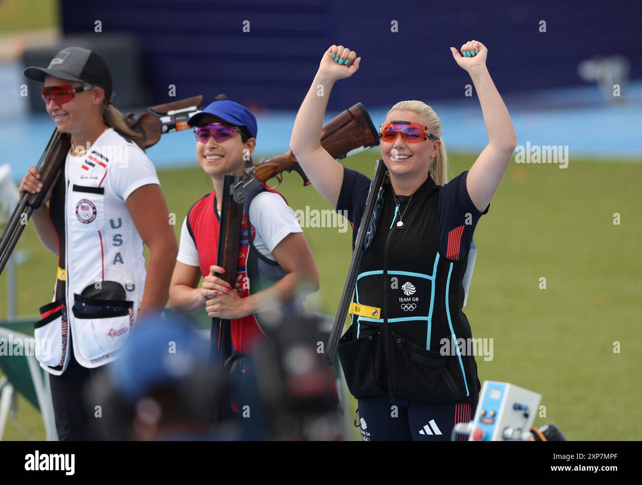 Great Britain's Amber Rutter (right) after finishing second in the ...