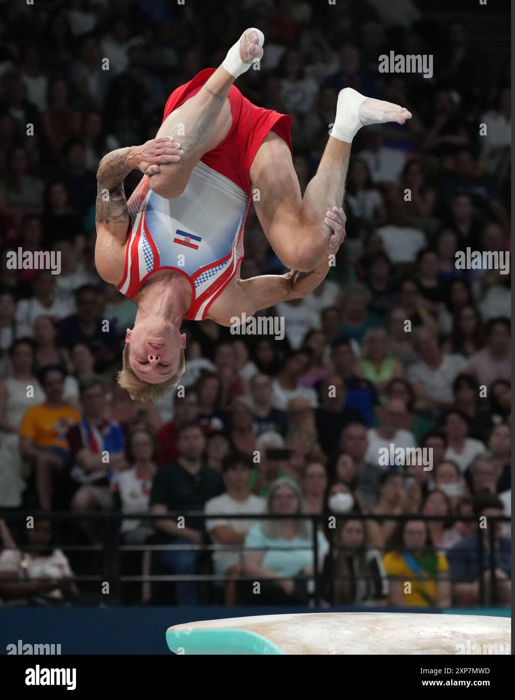 Paris, France. 04th Aug, 2024. Aurel Benovic of Croatia performs on the ...