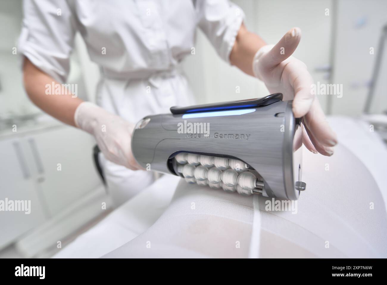 Clinical Professional Performing Non-Invasive Body Contouring Procedure ...