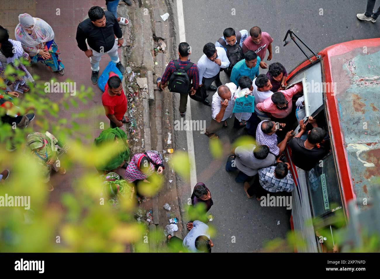 After office hours, people were trying to get into a packed public ...