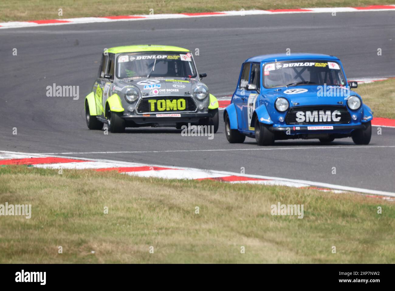 Driver Kane Astin (Light Grey number 11) and Driver James Cuthbertson ...
