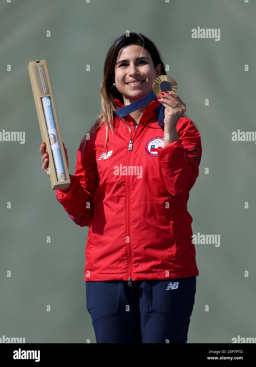 Chile's Francisca Crovetto Chadid with the gold medal after winning the ...