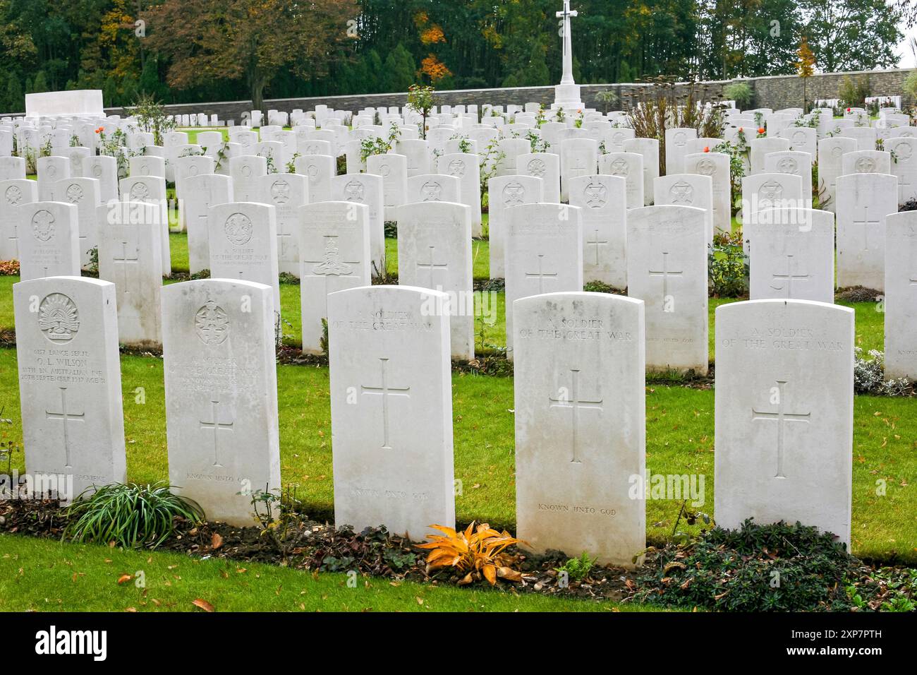 Commonwealth War Cemetery Belgium Stock Photo - Alamy