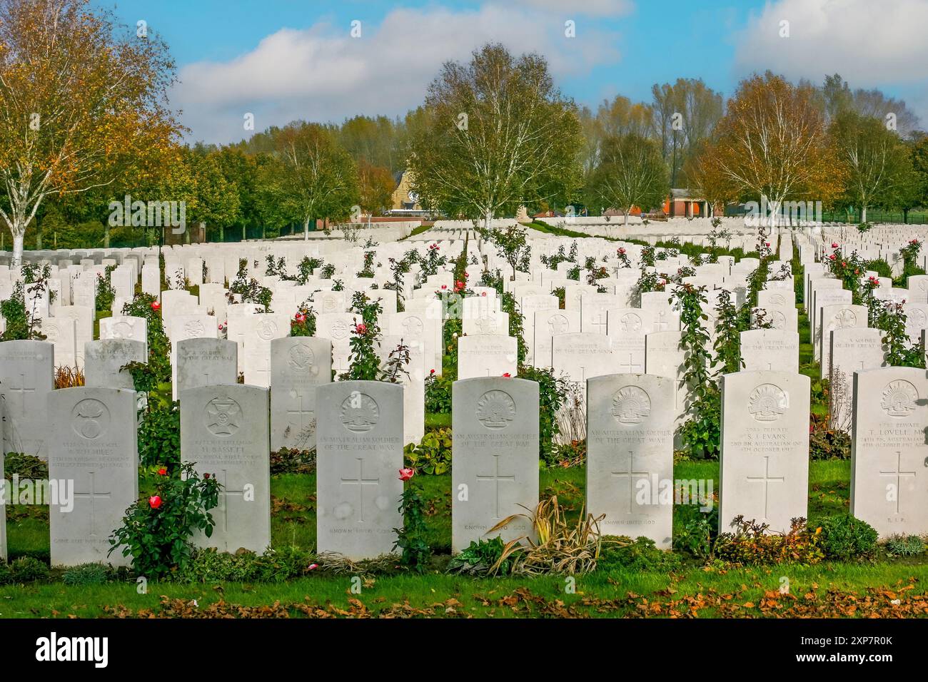 Commonwealth War Cemetery Belgium Stock Photo - Alamy
