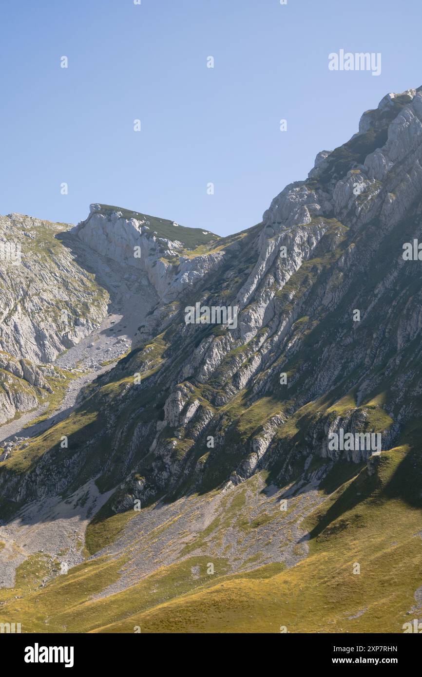 The shapes of rocky nature in mountains of Durmitor National Park in ...