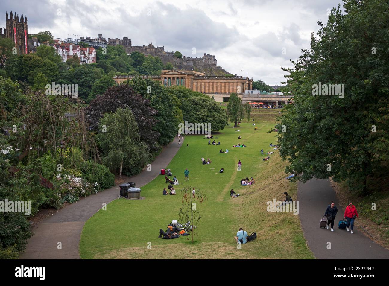 Edinburgh Scotland, UK. 4 August 2024. Mostly cloudy weather with windy ...