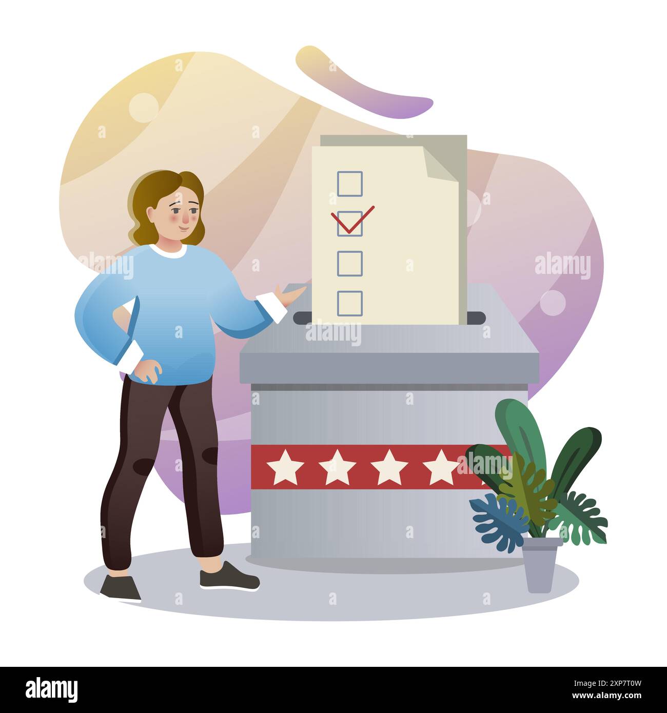 Ballot box stars and stripes Cut Out Stock Images & Pictures - Alamy