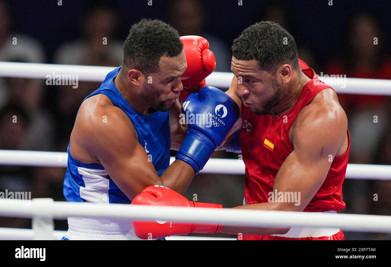 Paris, France. 4th Aug, 2024. Loren Berto Alfonso Dominguez (L) of ...
